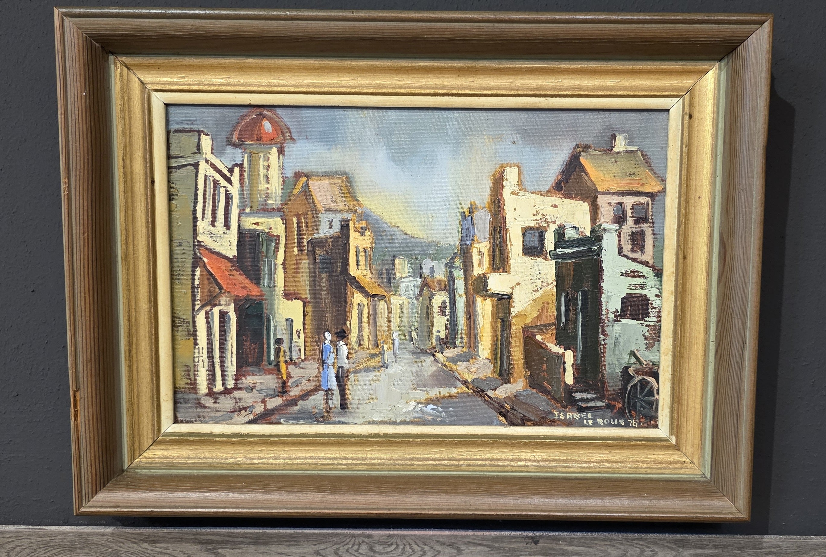 Isabel Le Roux Oil Painting 1976 - Collector`s item – Rich Man's World